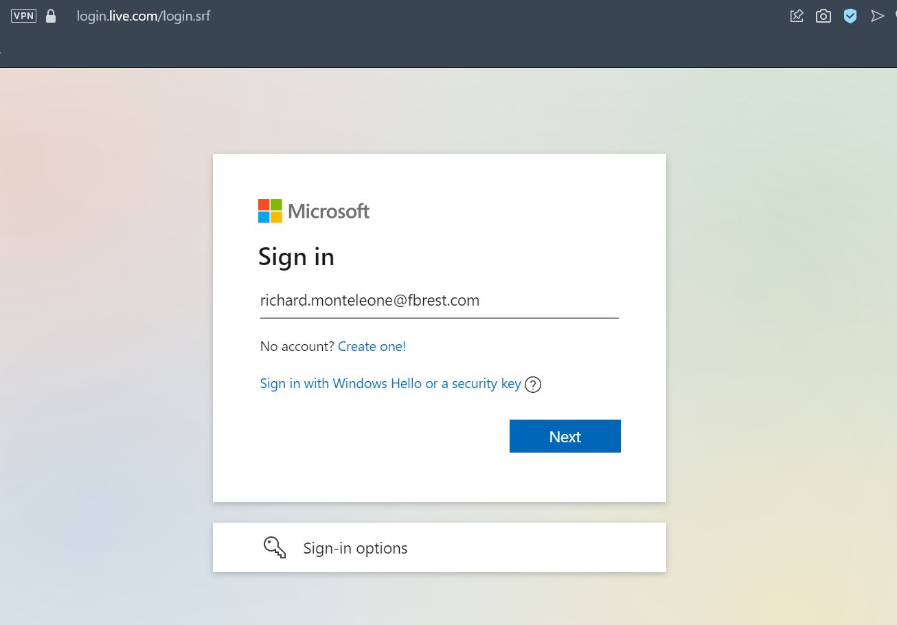 First Time Microsoft Authentication Setup – Front Burner