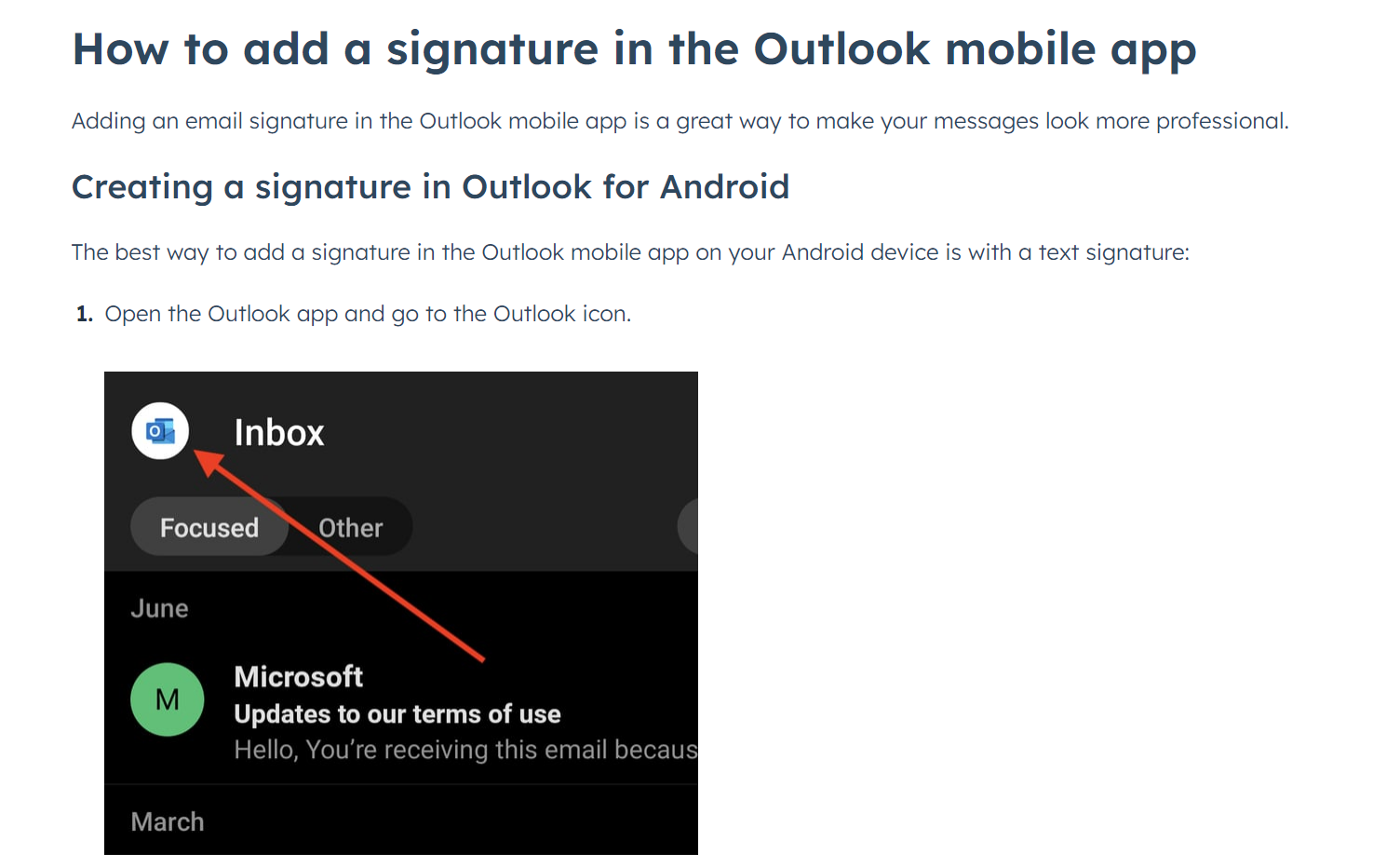 Add Email Signature Using Outlook App (Android) – Front Burner