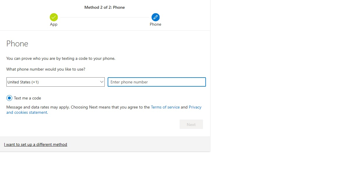 MFA Setup – Front Burner