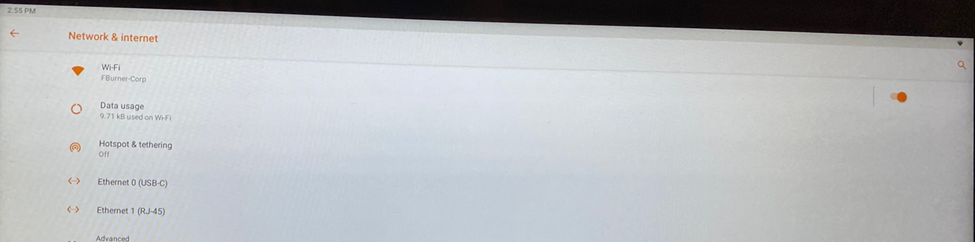 No Network Connection – Front Burner